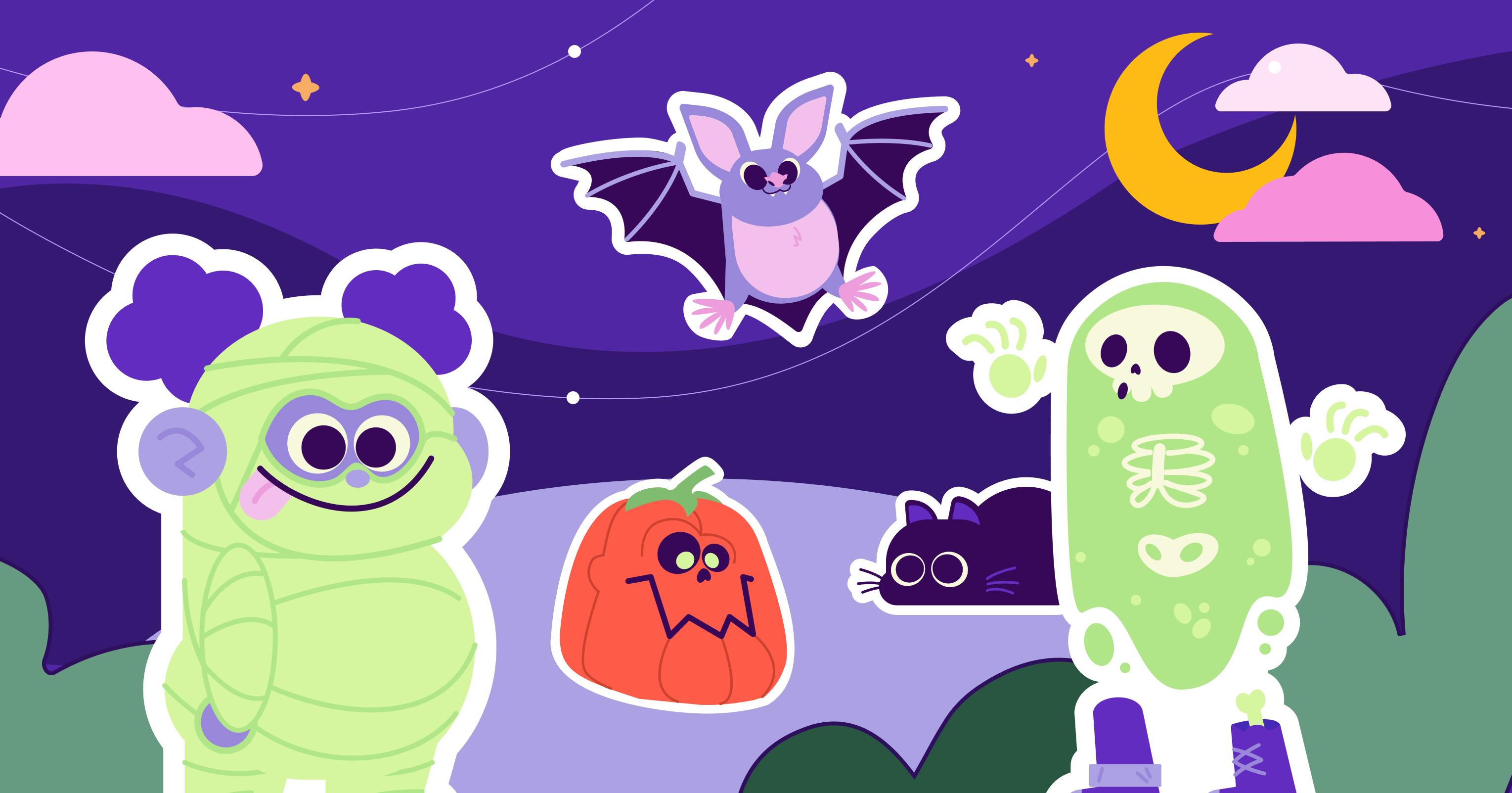 Spooky Stickers by Team Blush - Illustrations on Blush
